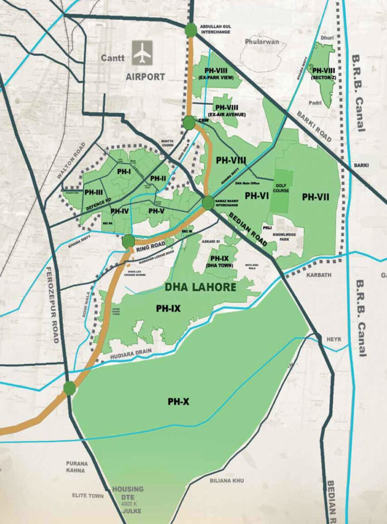 DHA Lahore Phase 6 – Location, Plot Prices, Map & Investment Guide ...
